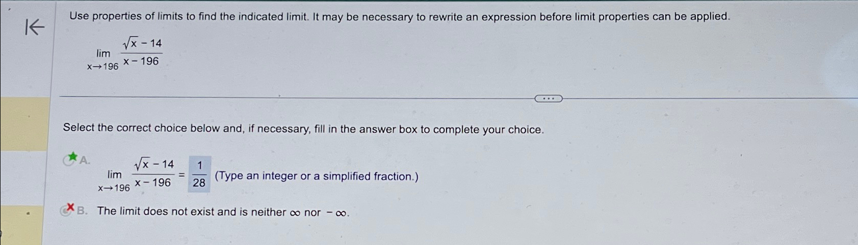 Solved Use properties of limits to find the indicated limit. | Chegg.com