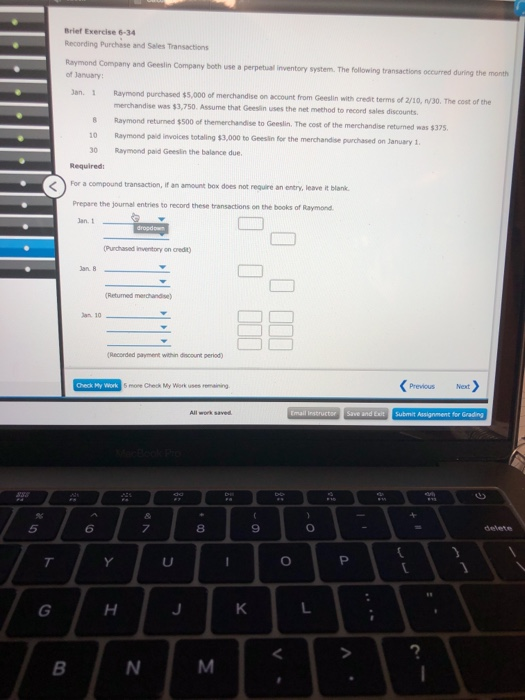 Solved Brief Exercise 6-34 Recording Purchase and Sales | Chegg.com Solved Brief Exercise 6-34 Recording Purchase and Sales | Chegg.com