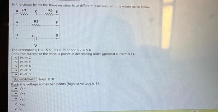 Solved In the circuit below the three resistors have | Chegg.com