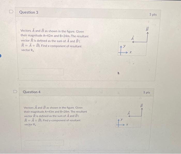 Solved Vectors A and B as shown in the figure. Given their | Chegg.com
