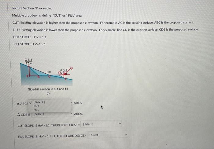 Solved Lecture Section "f" example: Multiple dropdowns, | Chegg.com
