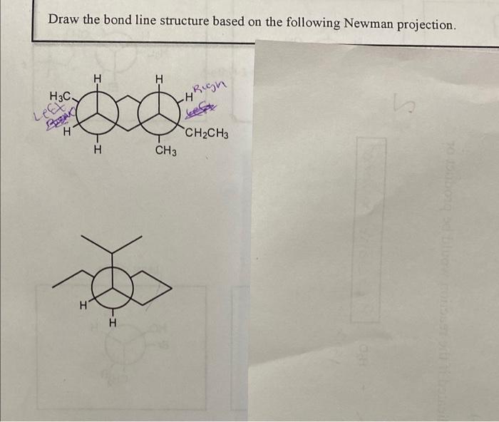 Solved Draw the bond line structure based on the following | Chegg.com