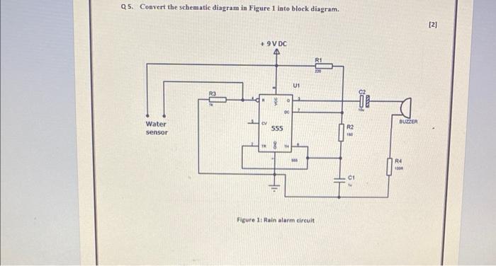 Solved Q5. Convert the schematic diagram in Figure 1 into | Chegg.com