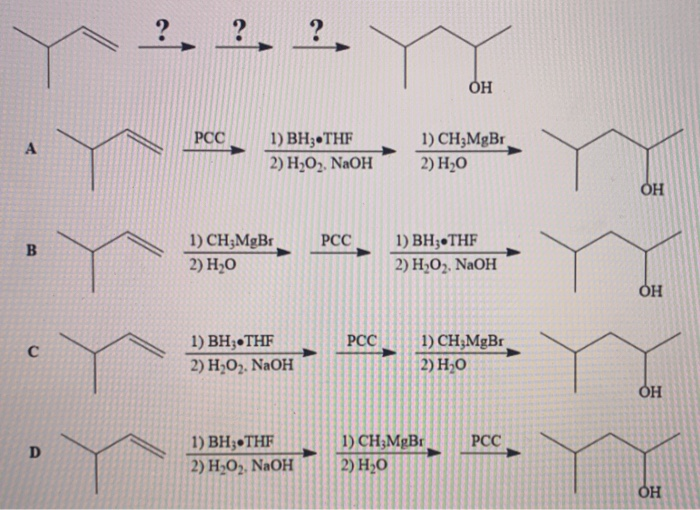 Solved A u 1) Hg(OAc)2, H20 2) NaBH4 B. Br2 H2O С 1) Os04 2) | Chegg.com