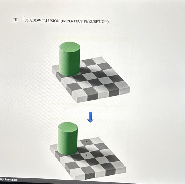Solved The shadow illusion, can elaborate how this illusion | Chegg.com
