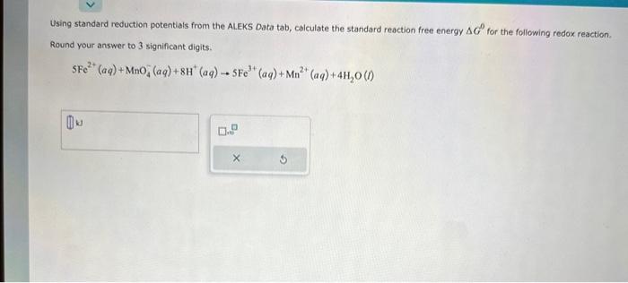 Solved Using standard reduction potentials from the ALEKS | Chegg.com