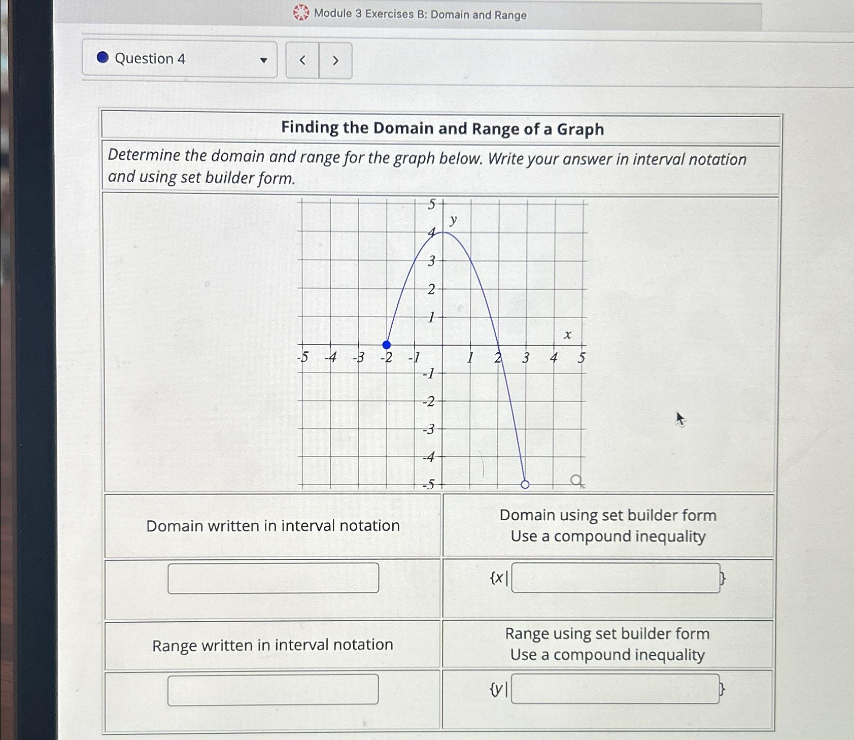 Solved Module 3 ﻿exercises B Domain And Rangefinding The