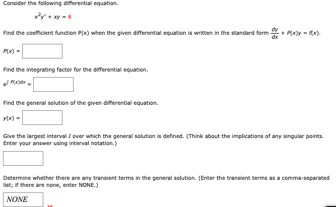 Solved Consider the following differential | Chegg.com