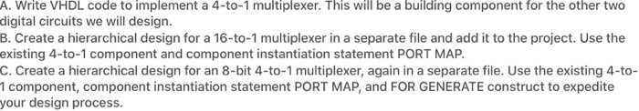 Solved A. Write VHDL code to implement a 4-to-1 multiplexer. | Chegg.com