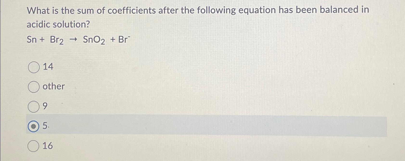 Solved What is the sum of coefficients after the following | Chegg.com