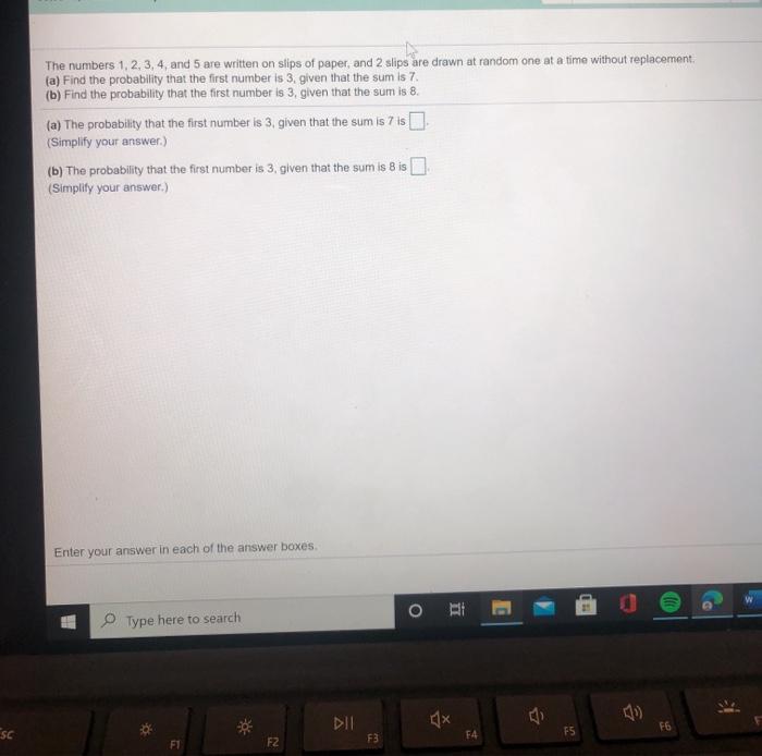 Solved The numbers 1, 2, 3, 4, and 5 are written on slips of | Chegg.com