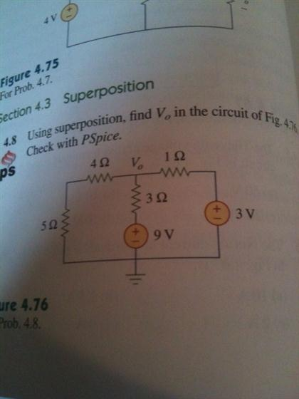 Solved Using superposition, find V0 in the circuit of Fig. | Chegg.com