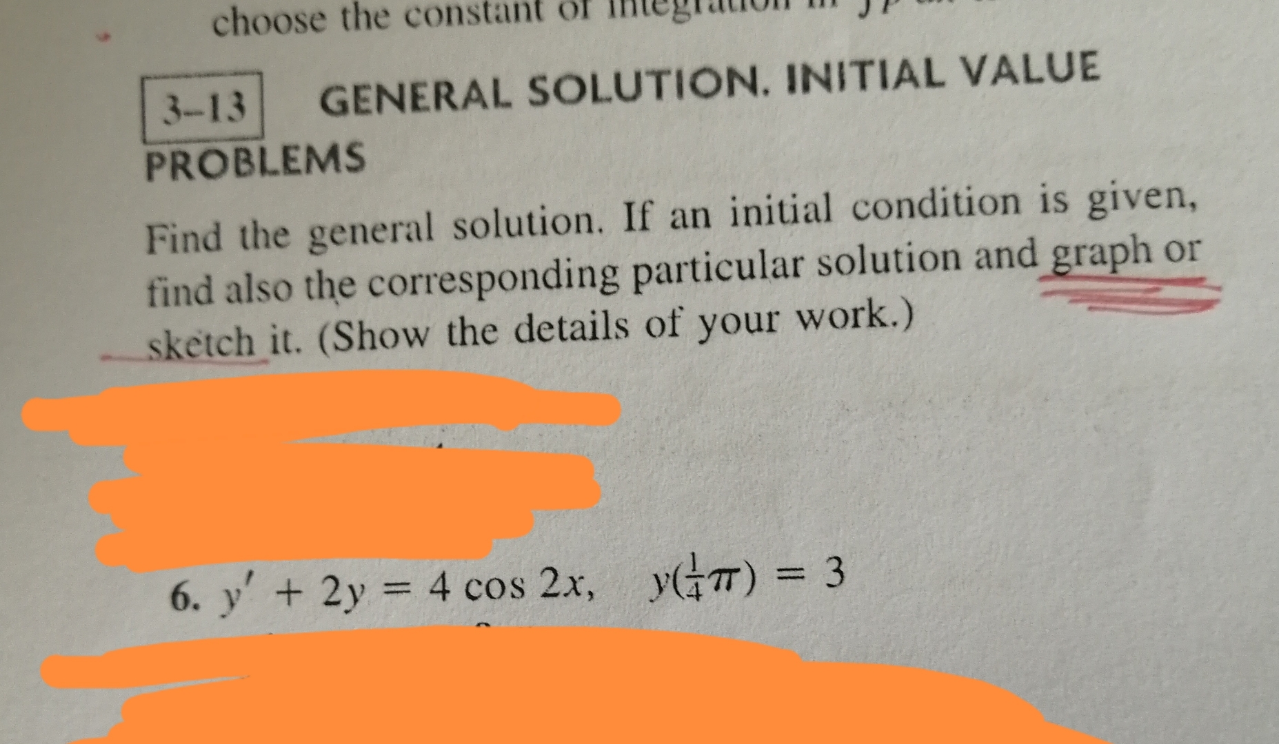 Solved 3-13GENERAL SOLUTION. INITIAL VALUE PROBLEMSFind the | Chegg.com