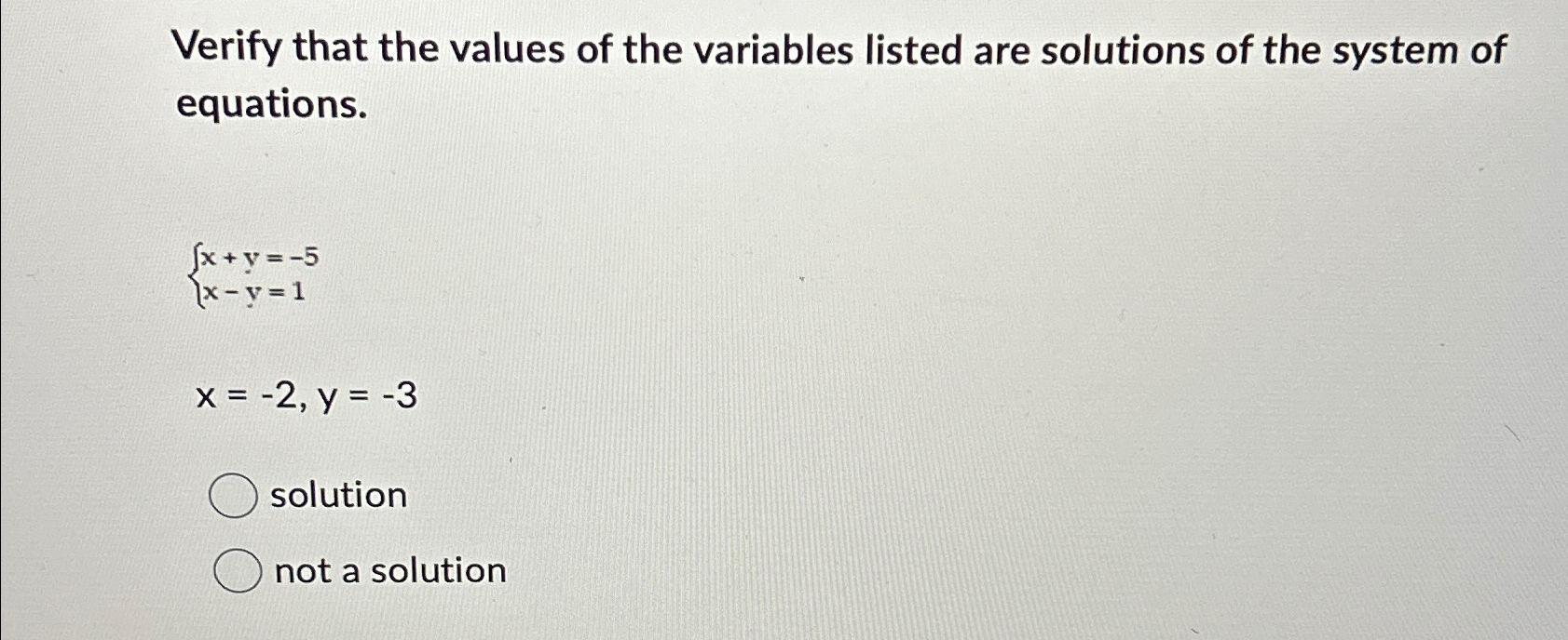 Solved Verify that the values of the variables listed are | Chegg.com