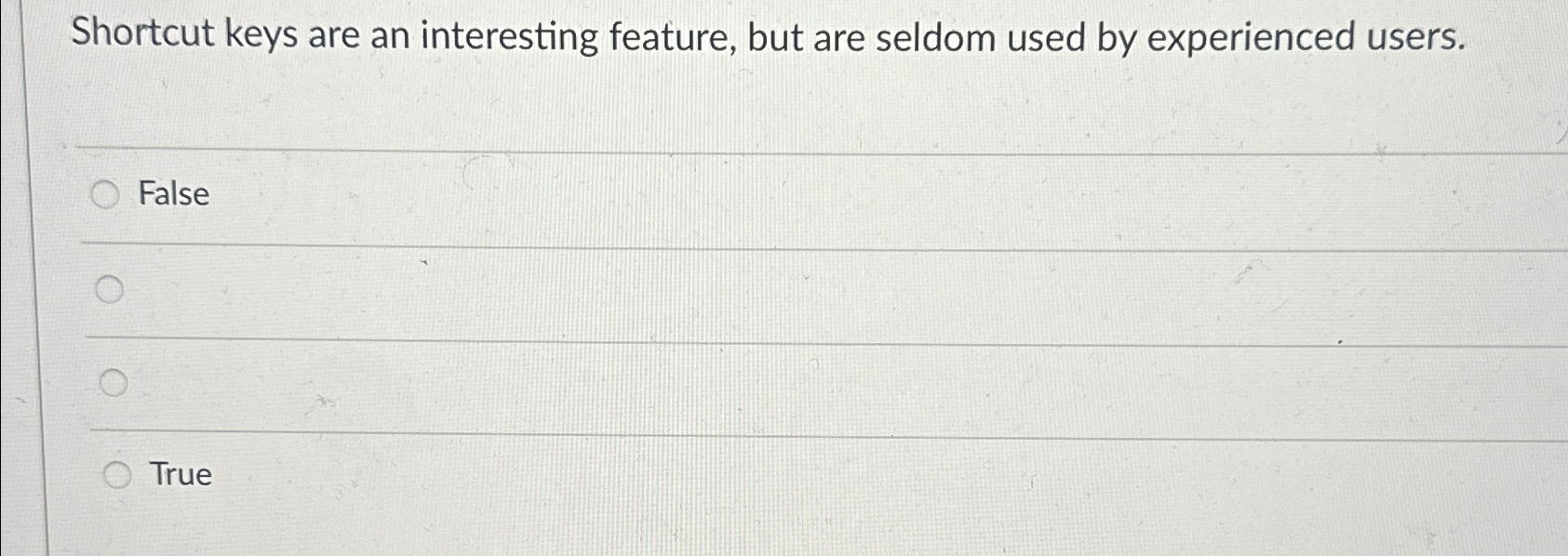 Solved Shortcut keys are an interesting feature, but are | Chegg.com