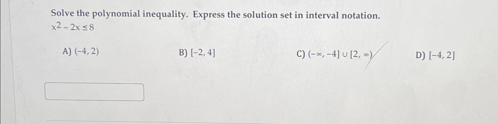 Solved Solve the polynomial inequality. Express the solution | Chegg.com
