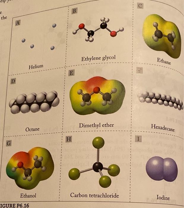 Solved 64. Figure P6.4 shows space-filling models of pentane | Chegg.com