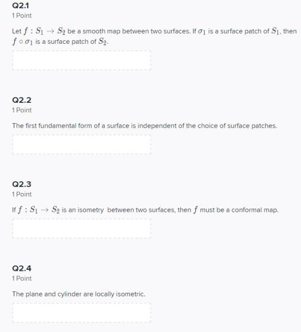 Solved Q2.1 1 Point Let f: S1 S2 be a smooth map between two | Chegg.com