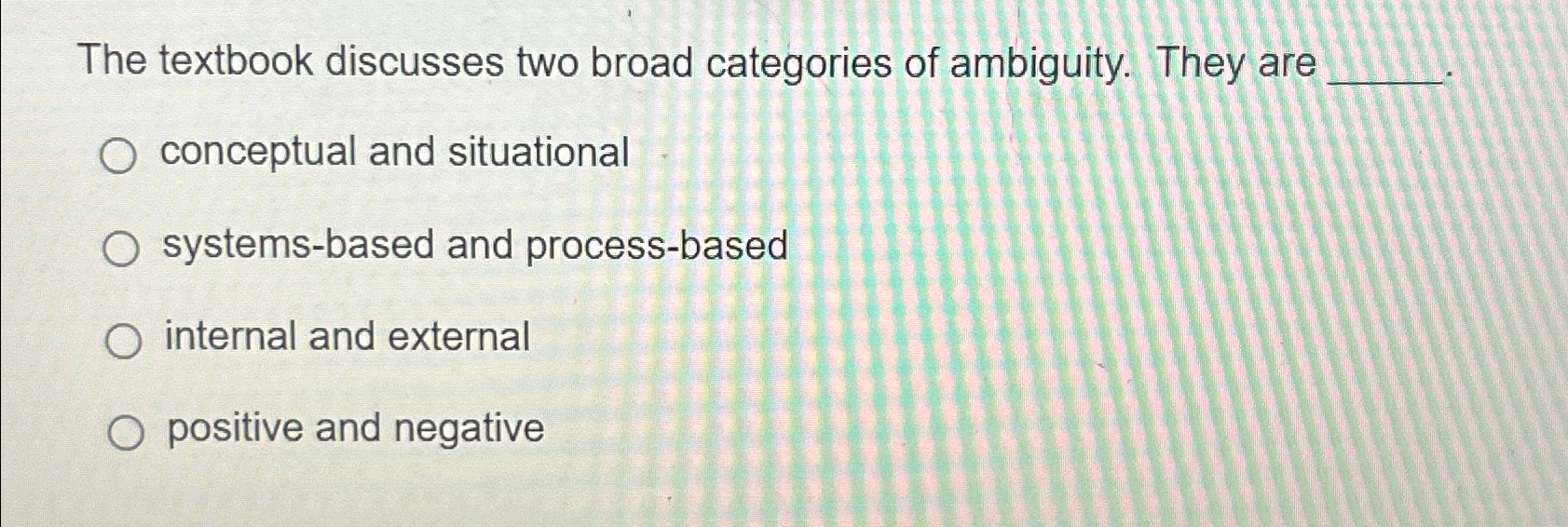 Solved The textbook discusses two broad categories of | Chegg.com