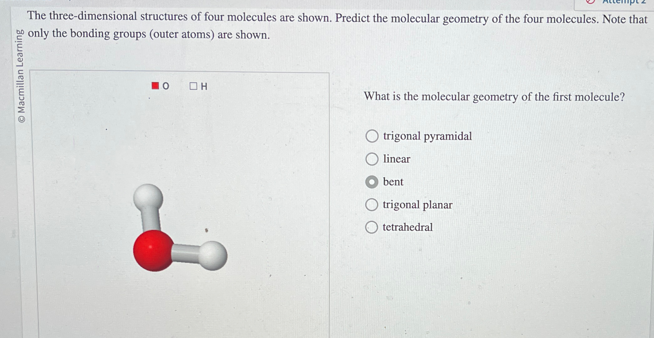 Solved The three-dimensional structures of four molecules | Chegg.com