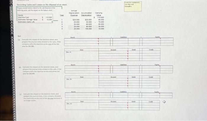 Reconding Gaine shd Lotses en the diaposal of an | Chegg.com