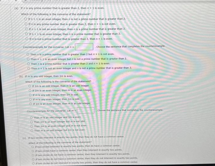 (a) If n is any prime number that is greater than 2, | Chegg.com