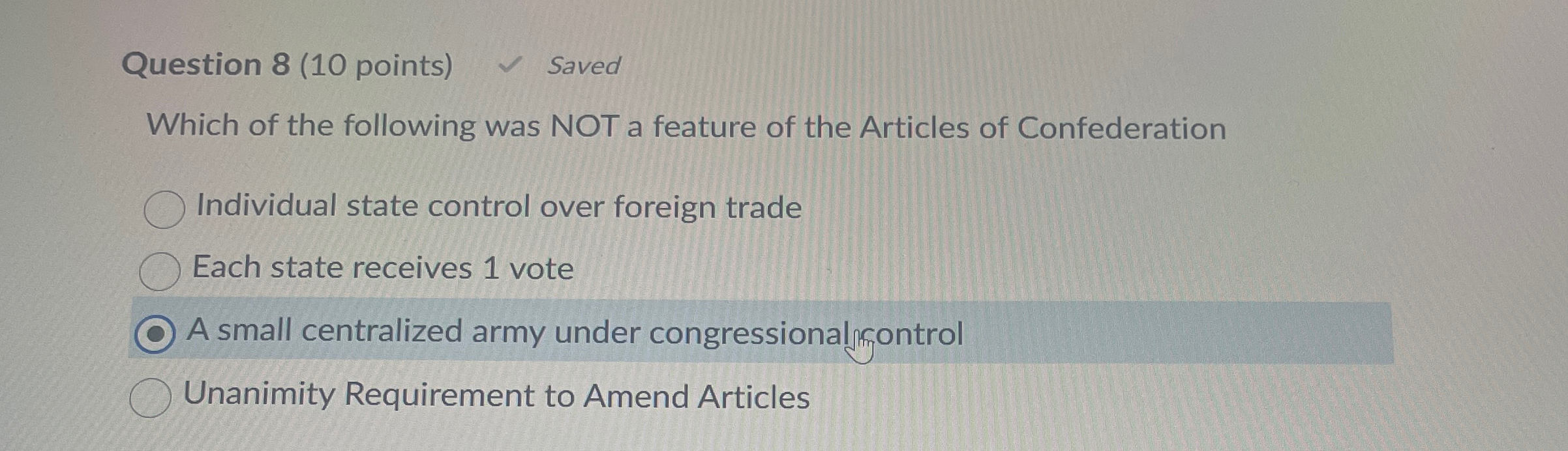 Solved Question 8 (10 ﻿points) ﻿SavedWhich of the following | Chegg.com