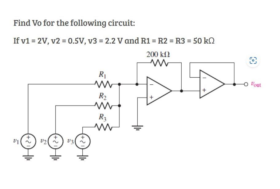 Solved Find Vo for the following circuit:If | Chegg.com
