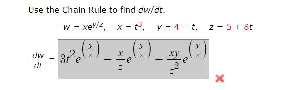 Solved Use the Chain Rule to find | Chegg.com