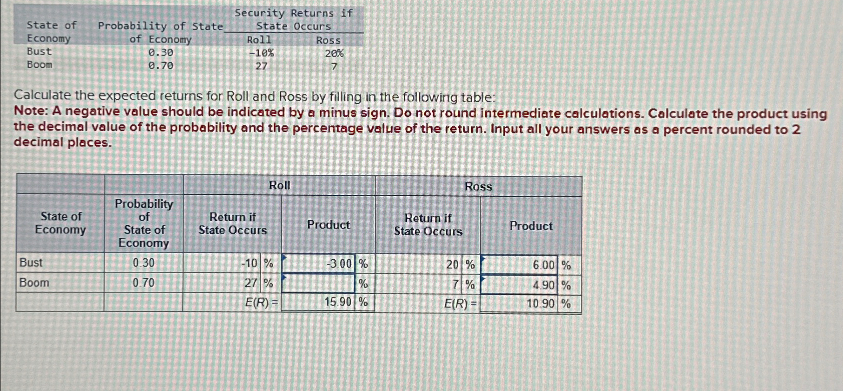 Solved \table[[State of,Probability of | Chegg.com