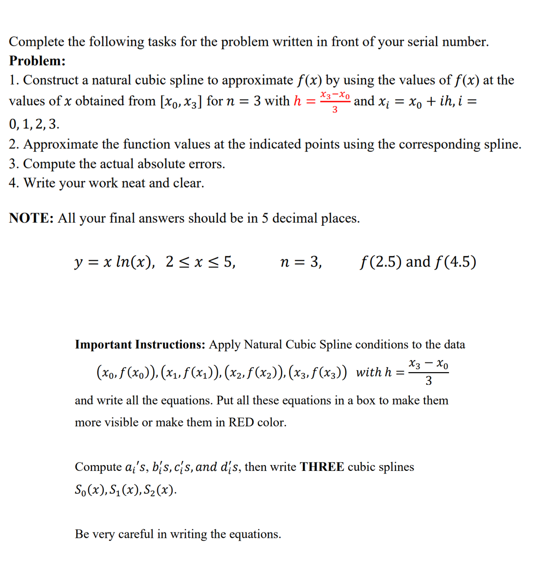 Solved Complete the following tasks for the problem written | Chegg.com