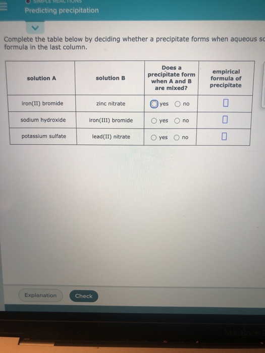 Solved Predicting precipitation Complete the table below by | Chegg.com