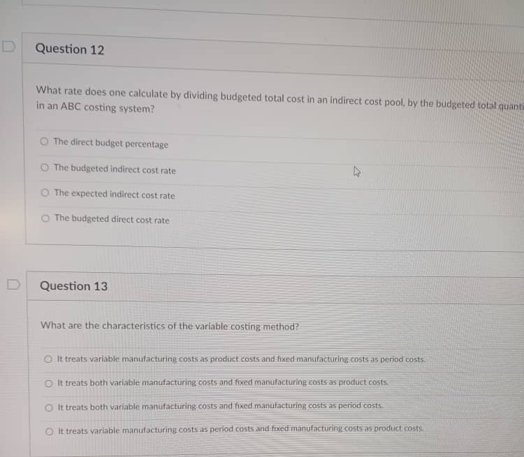 Solved Question 12What rate does one calculate by dividing | Chegg.com