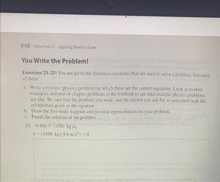 Solved You Write the Problem! Exercises 23-25: You are given | Chegg.com