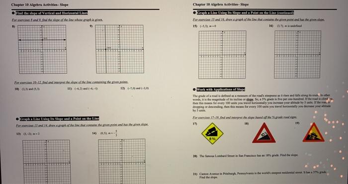Solved Chapter 10 Algebra Activities-Slepe Chapter 10 | Chegg.com