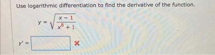 Solved Differentiate the function. h(x)=ln(x+x2−9)Use | Chegg.com