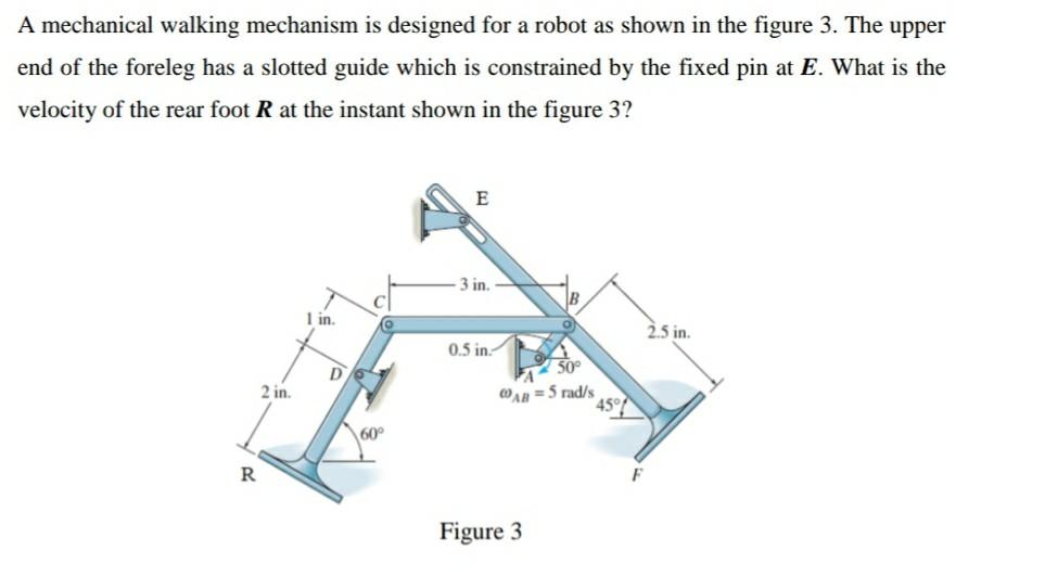 Solved A mechanical walking mechanism is designed for a | Chegg.com