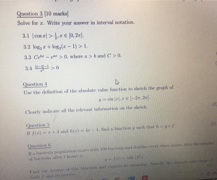 Solved Question 3 [10 marks] Solve for r. Write your answer | Chegg.com