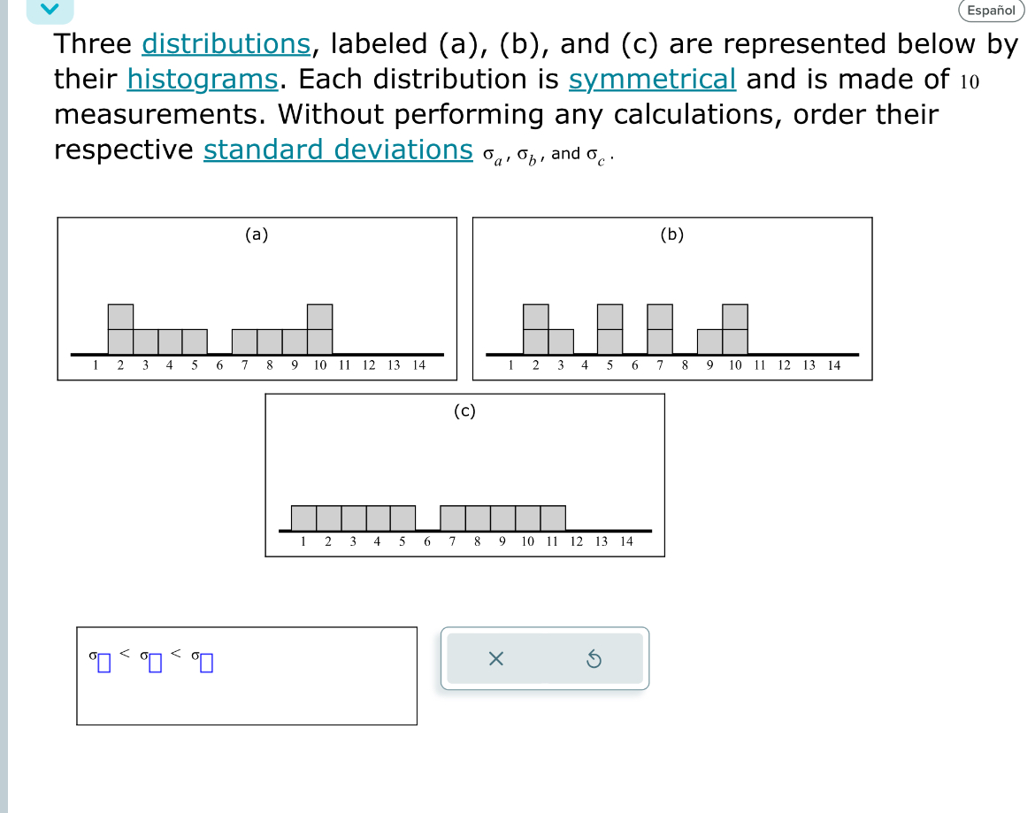 Solved Three distributions, labeled (a), (b), ﻿and (c) ﻿are | Chegg.com