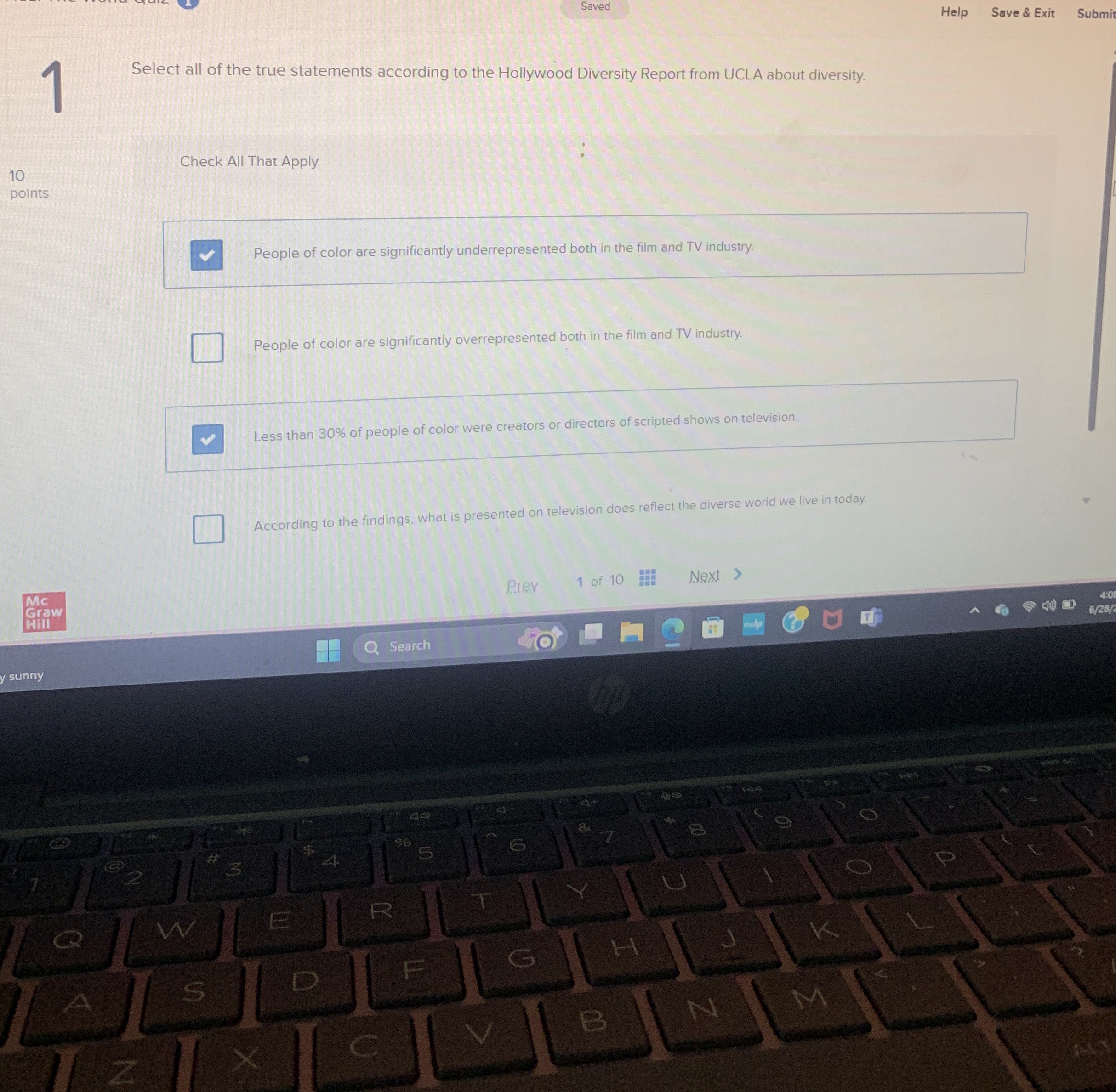 Solved SavedHelpSave & ExitSubmit1 ﻿Select all of the true | Chegg.com