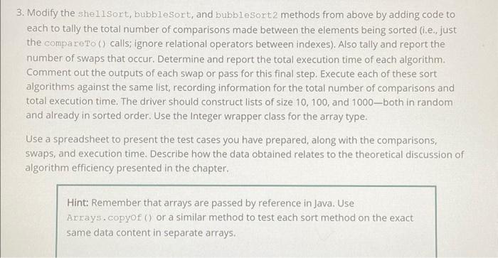 Solved 1. The Shell sort (invented by Dr. Donald Shell) is a | Chegg.com