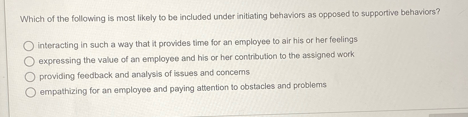 Solved Which of the following is most likely to be included | Chegg.com