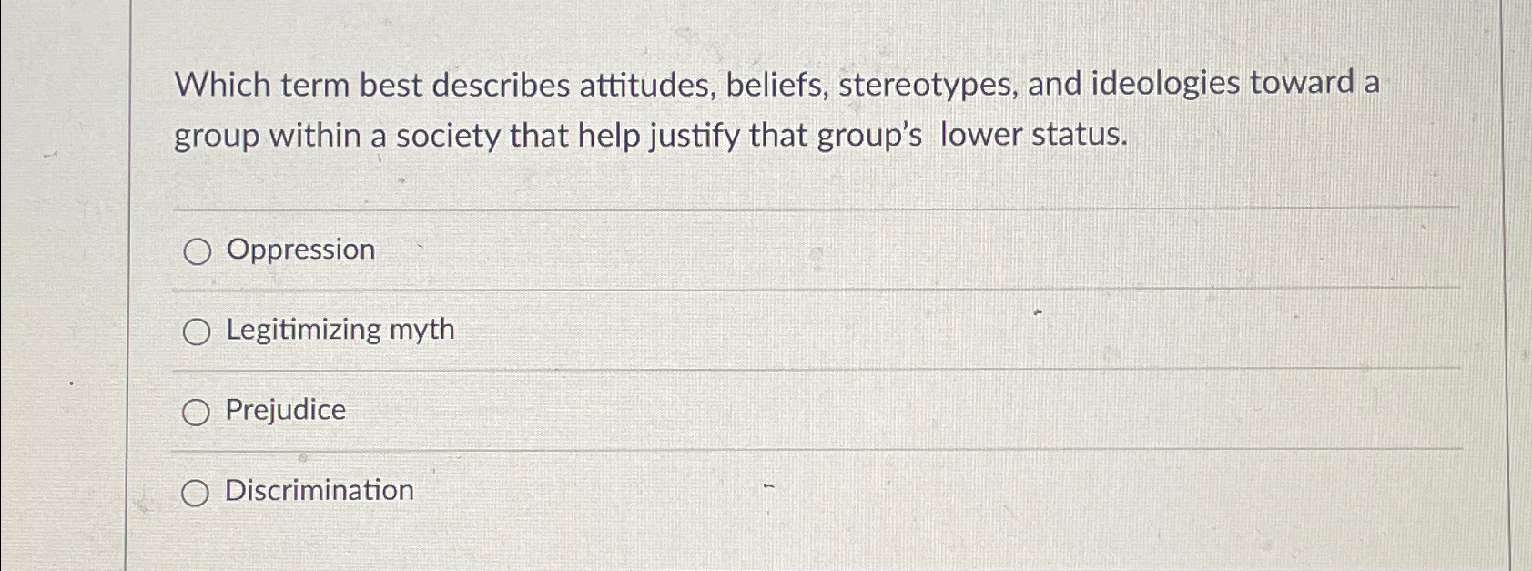 Solved Which term best describes attitudes, beliefs, | Chegg.com