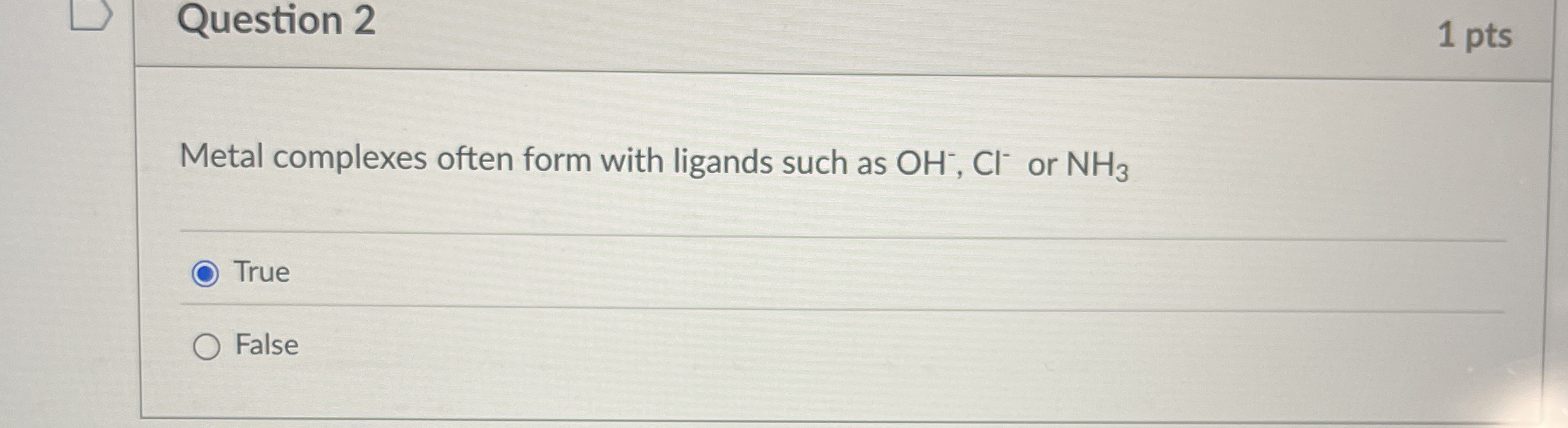Solved Question 21 ﻿ptsMetal complexes often form with | Chegg.com