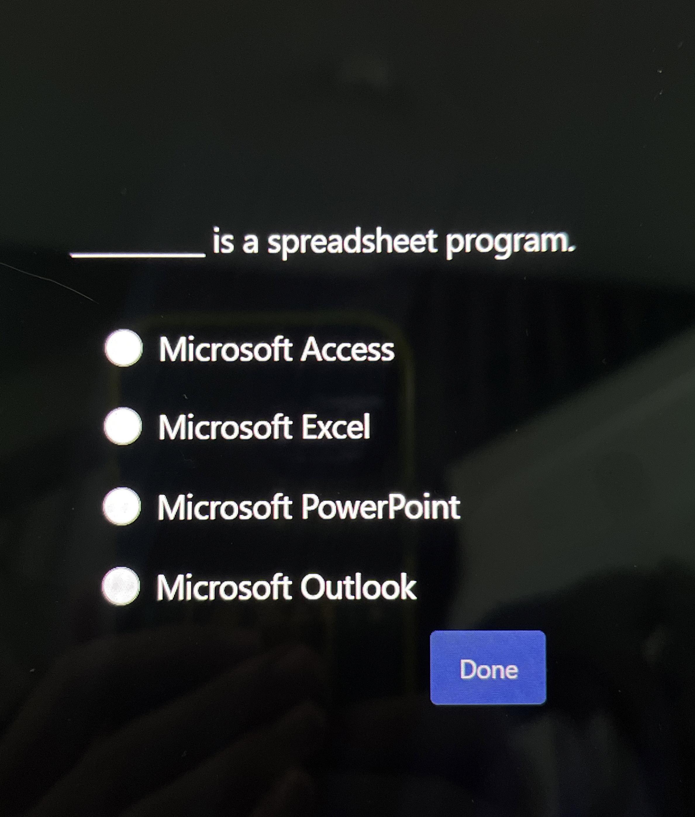 Solved q, ﻿is a spreadsheet program.Microsoft | Chegg.com