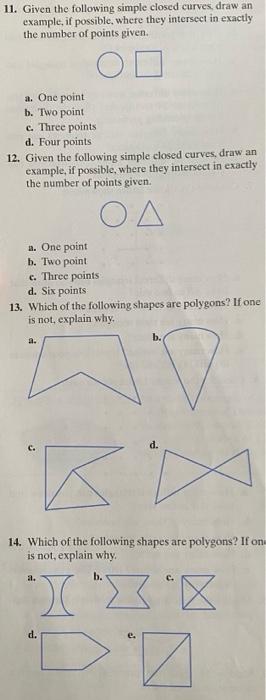 Solved 11. Given the following simple closed curves, draw an | Chegg.com