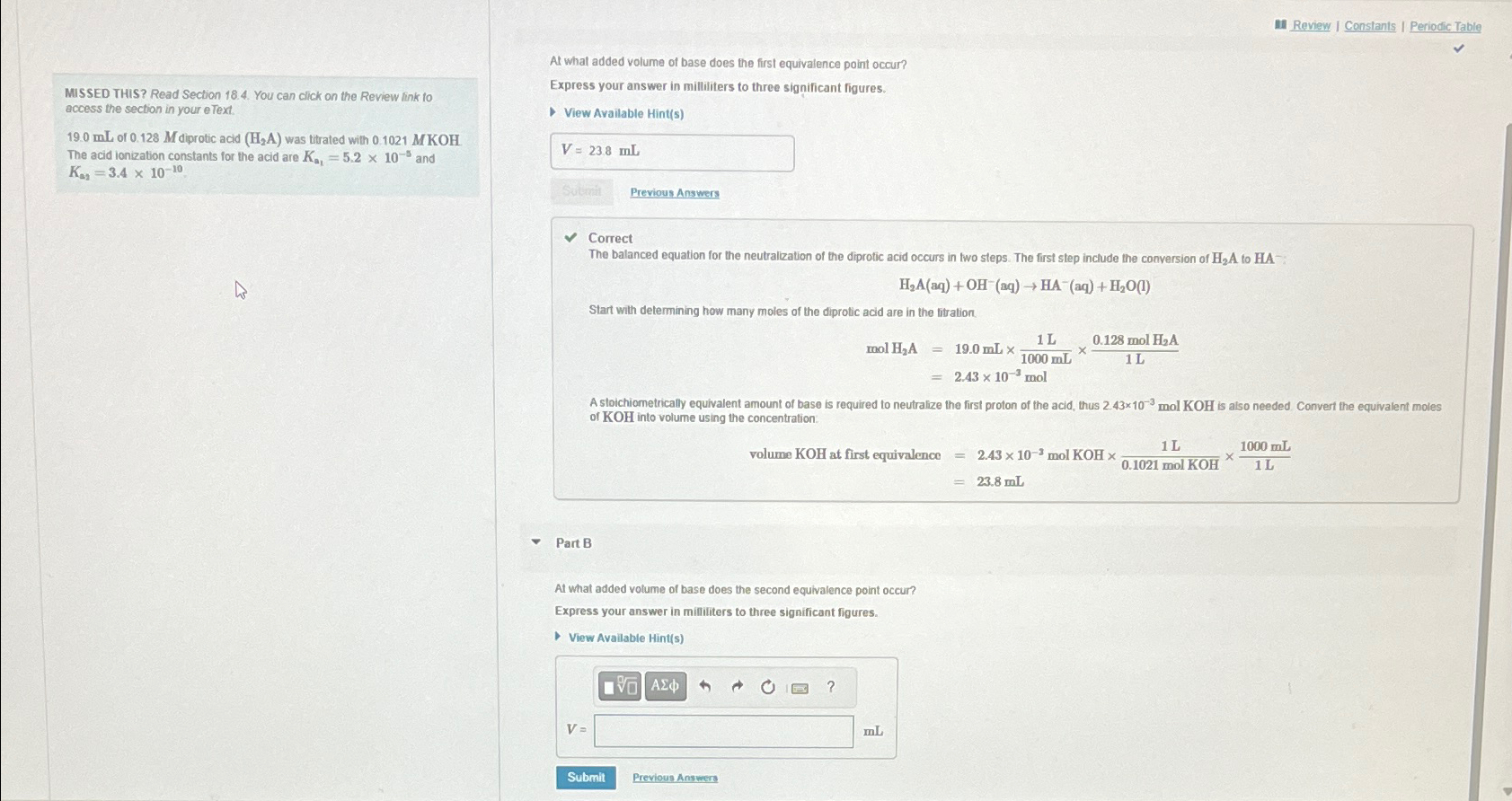 Solved Review I Constants I Periodic TableMISSED THIS? Read | Chegg.com