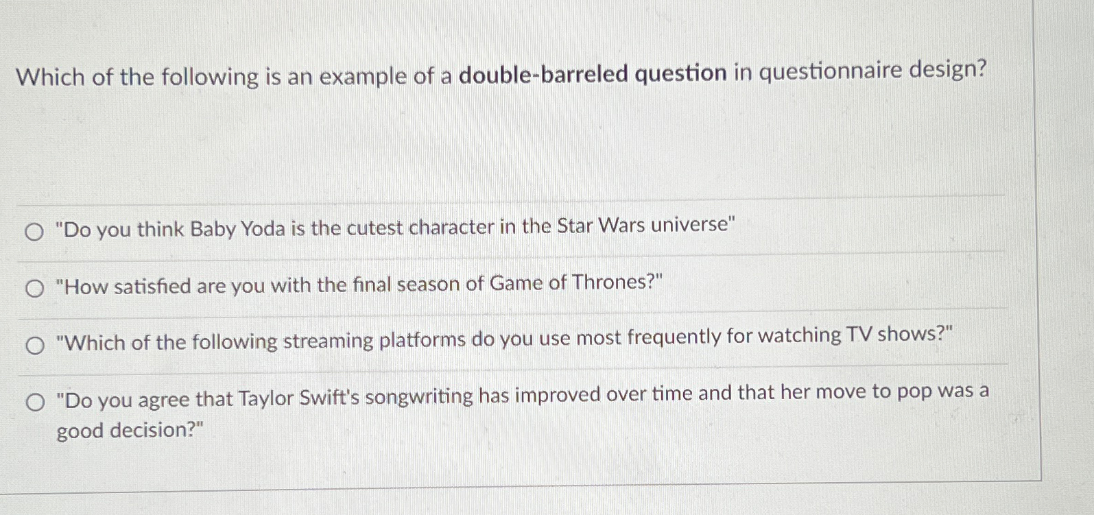 Solved Which of the following is an example of a | Chegg.com