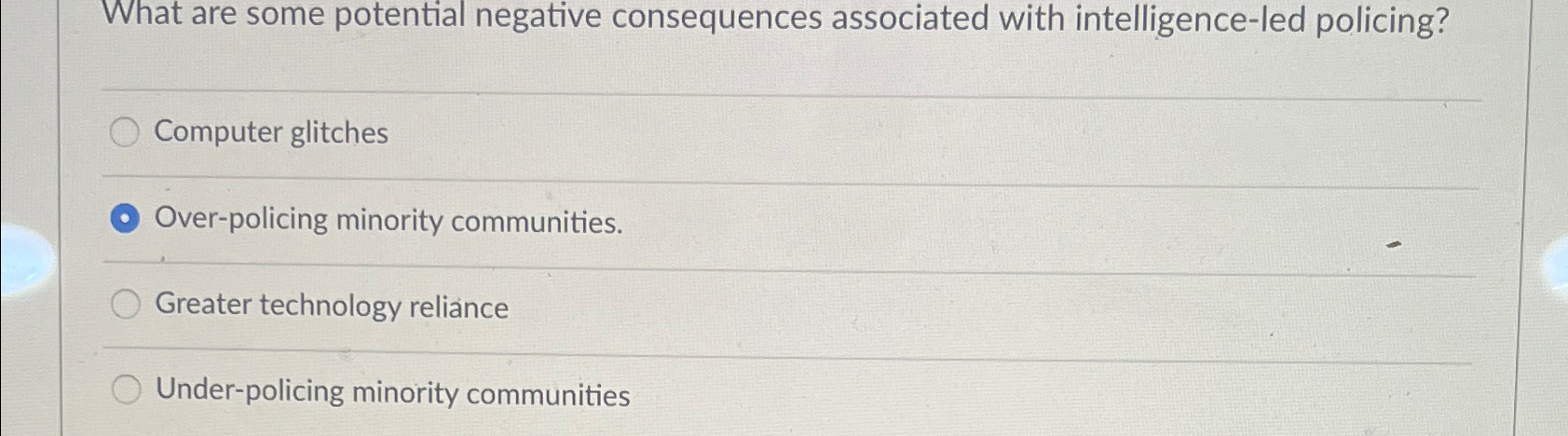 Solved What are some potential negative consequences | Chegg.com