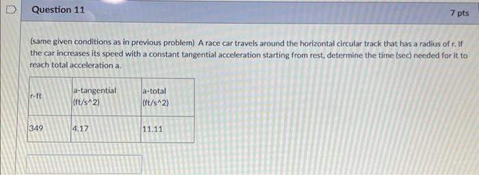 Solved (same given conditions as in previous problem) A race | Chegg.com
